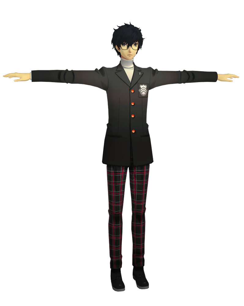 P5D Ren Winter Uniform XPS by Sasuke-Bby on DeviantArt