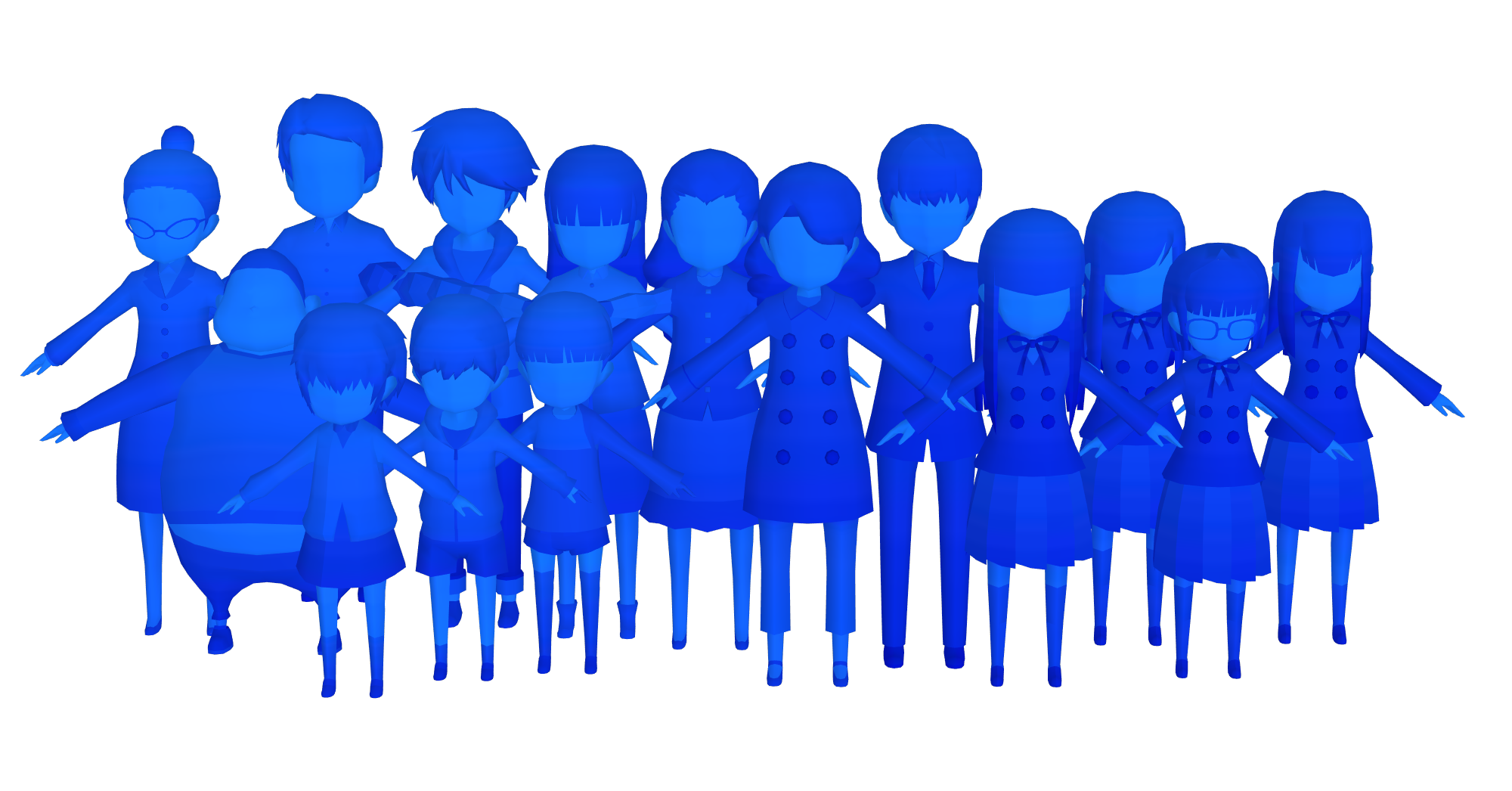 PQ - Background Characters XPS by Sasuke-Bby on DeviantArt