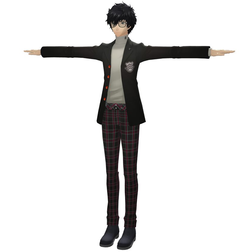 P3R Joker Syujin Winter Uniform Open (M) XPS by Sasuke-Bby on DeviantArt