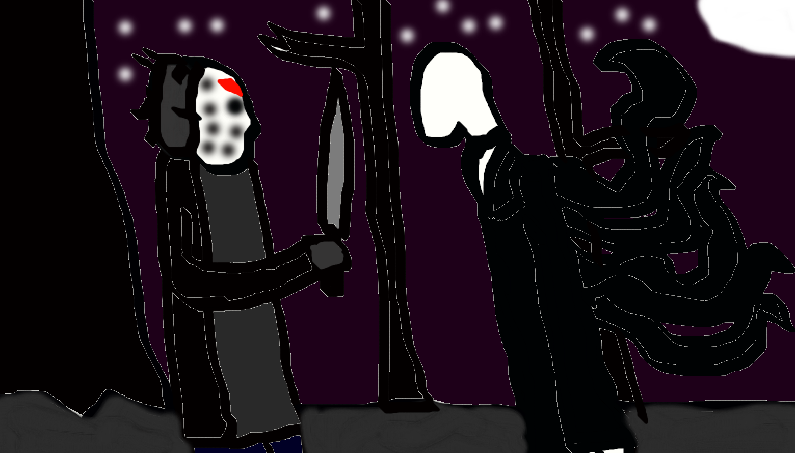 Jason Vorhees VS The Slender Man by Mister-Nathaniel on DeviantArt