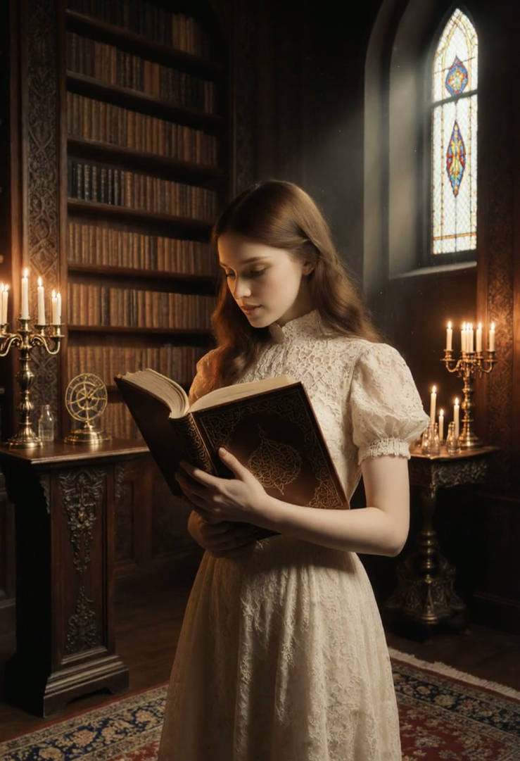 She found the book, she has the power by Tathe1986 on DeviantArt