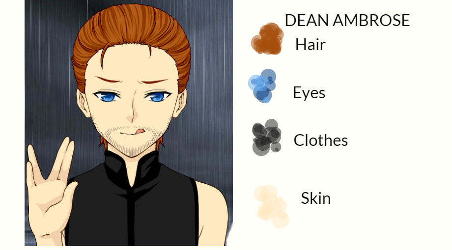 Dean Ambrose (colour code) by LittleMissAmbrose on DeviantArt