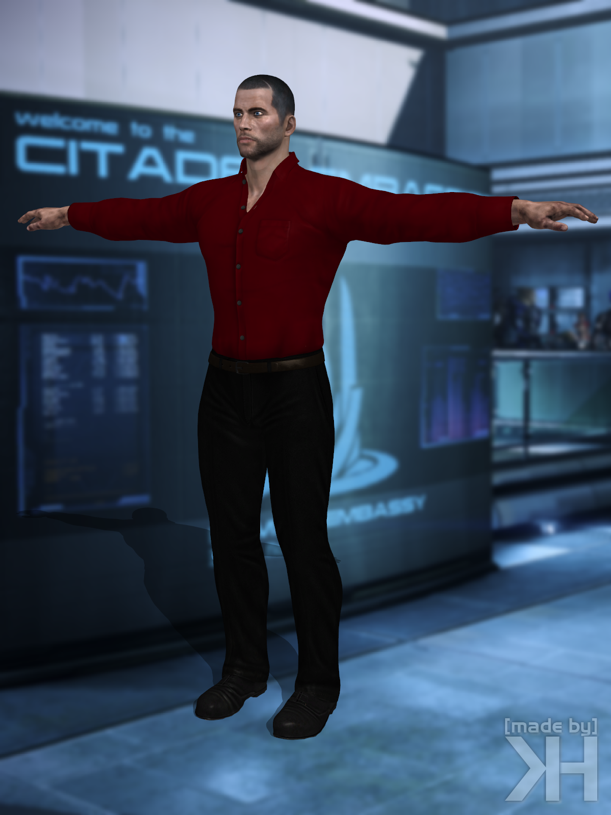 John Shepard Casual (XPS) by Grummel83 on DeviantArt