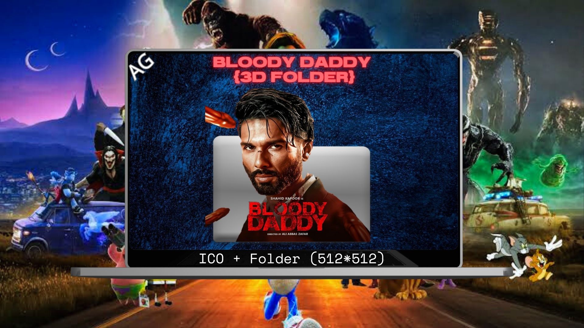 Bloody Daddy Folder Icon (3D) -AG by ahmedghazyy on DeviantArt