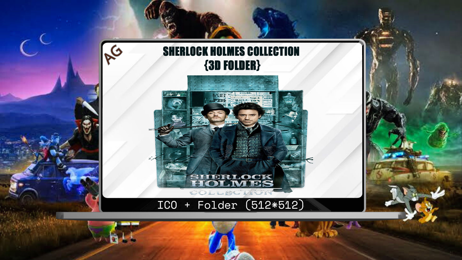 Sherlock Holmes Collection Folder Icon (3D) by ahmedghazyy on DeviantArt