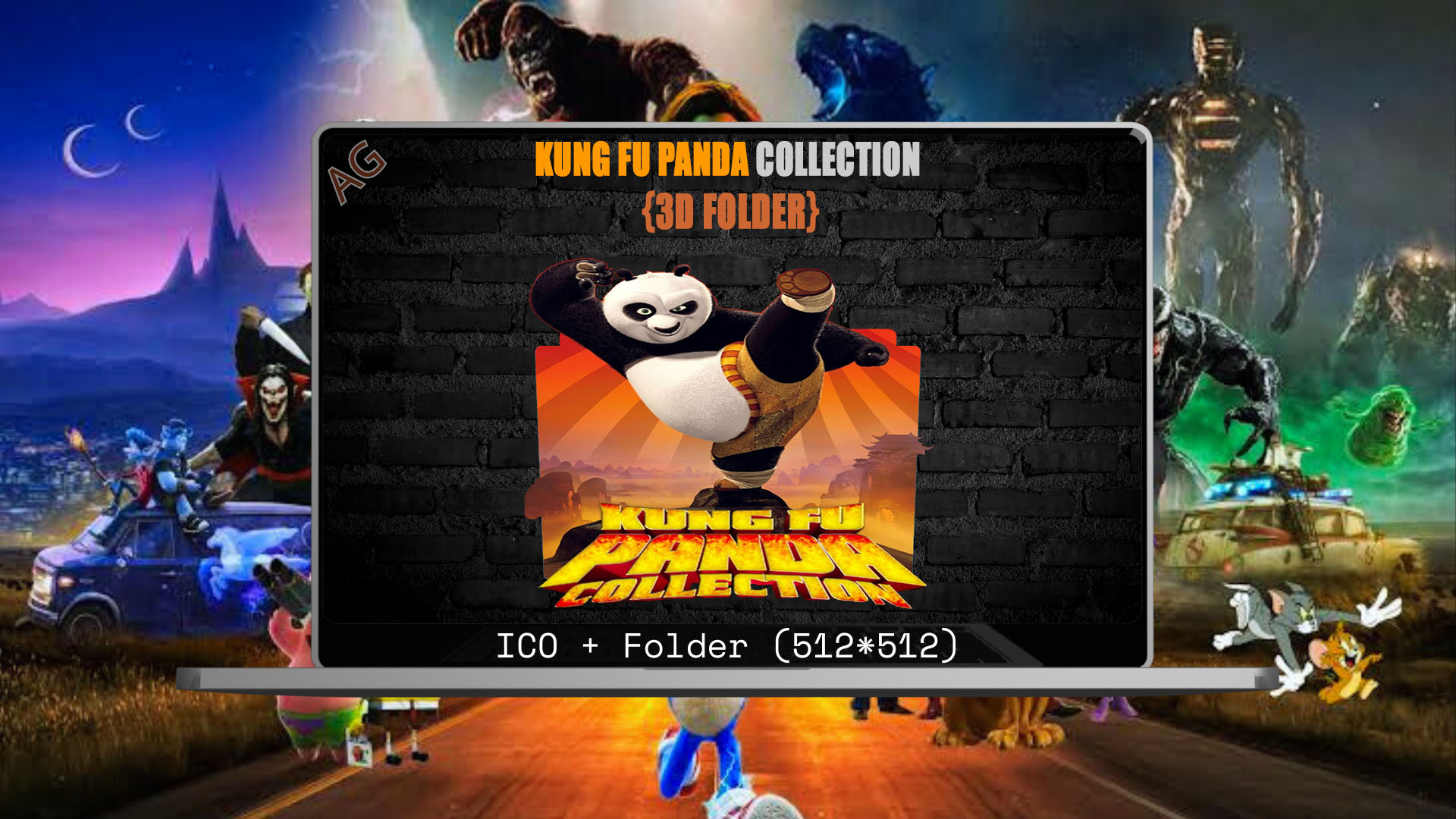 Kung Fu Panda Collection Folder Icon 3D by ahmedghazyy on DeviantArt