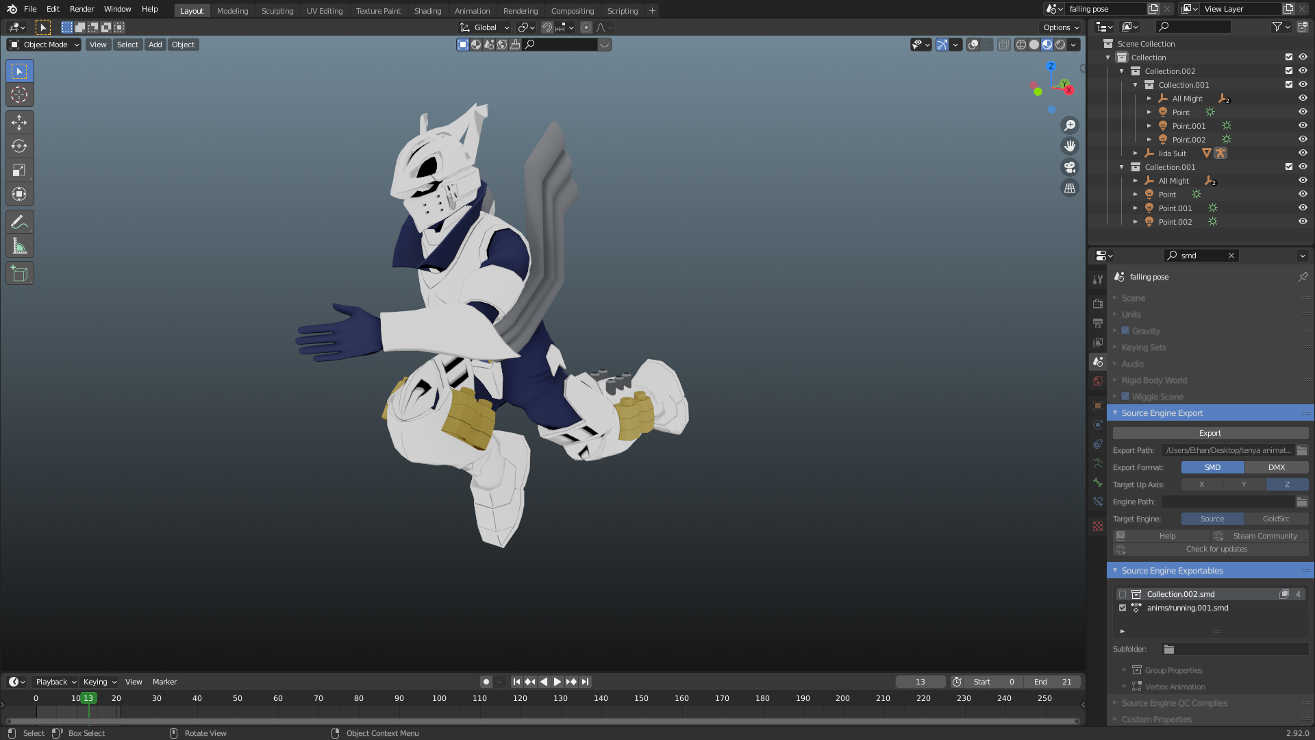 Tenya lida Animations (smd files) by animebou33 on DeviantArt