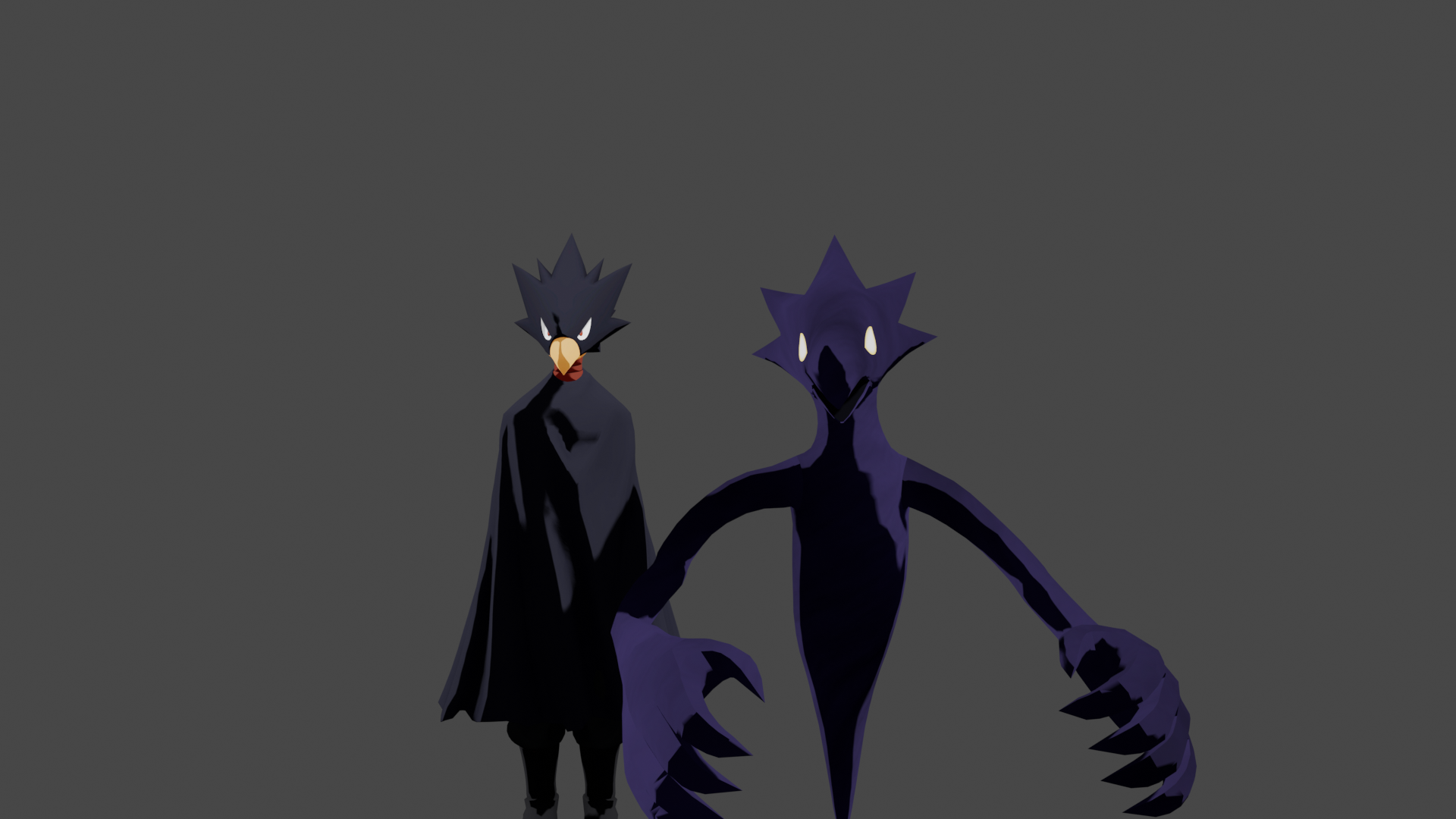 Tokoyami and dark shadow mhoj blender release by animebou33 on DeviantArt