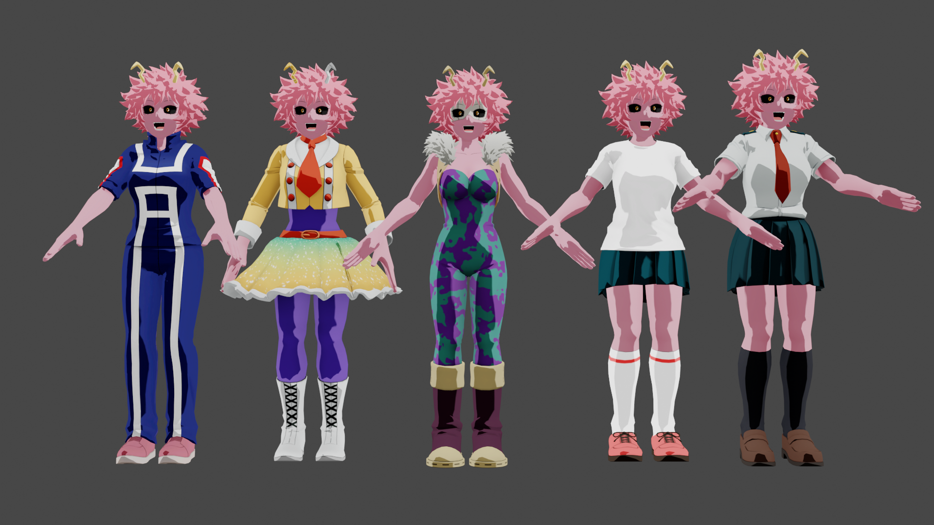 Mina Ashido Mhoj blender release by animebou33 on DeviantArt
