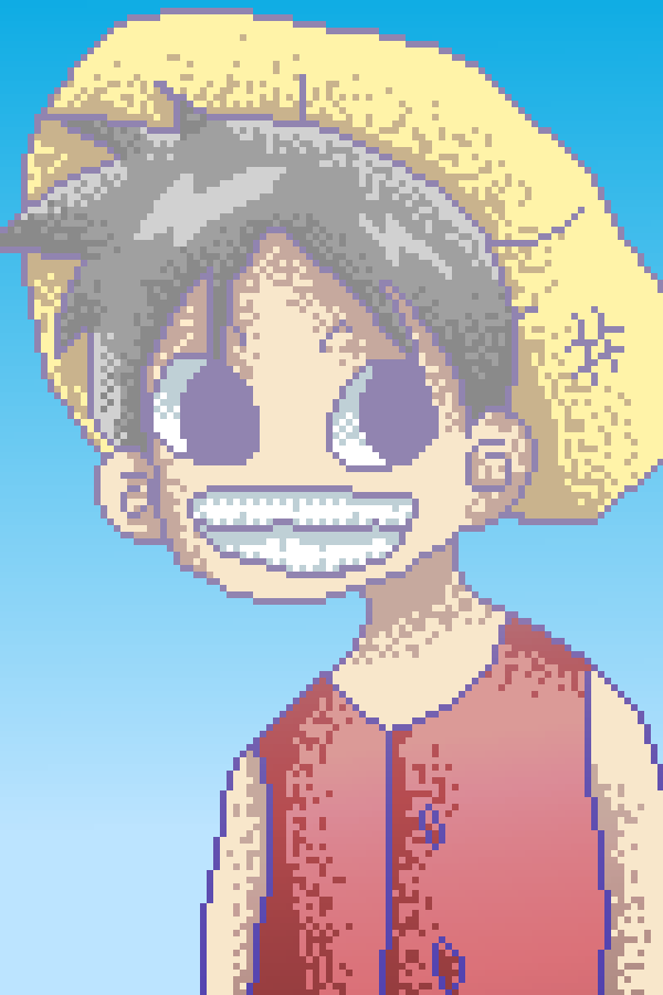Luffy pixel art by Ineedasoul on DeviantArt
