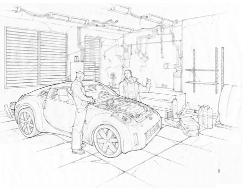 how to draw a car in 2 point perspective