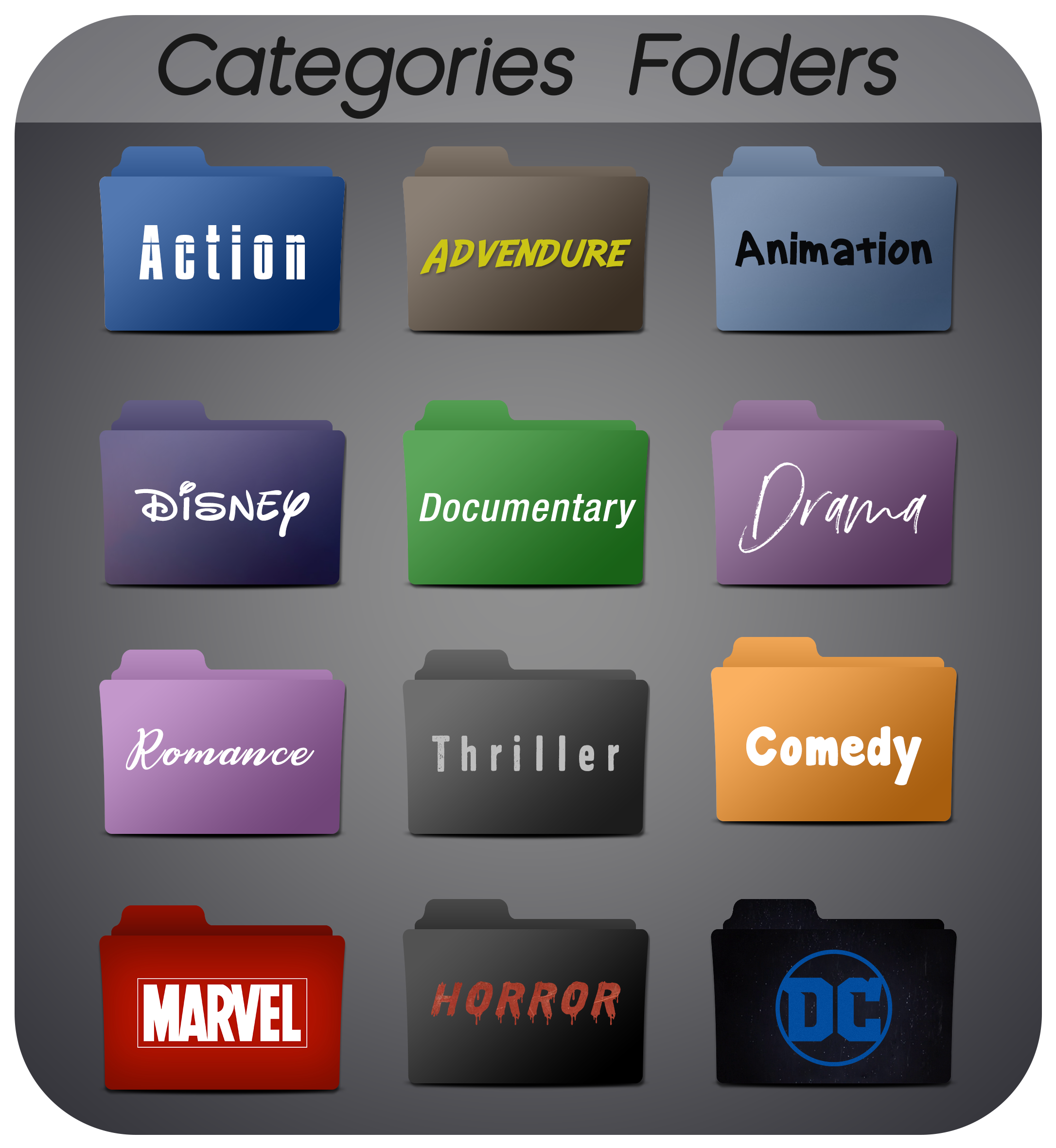 Categories Folders by Andreas86 on DeviantArt