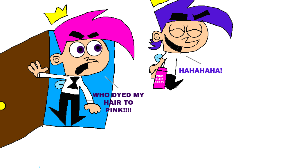 Jerb dyed his brother's hair to pink by Shark2015Fans on DeviantArt