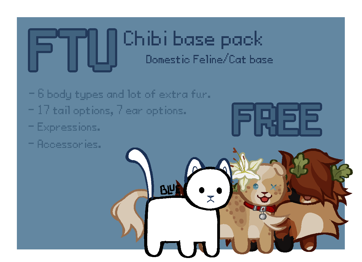 F2U/FTU Chibi cat base by Bluefox002adopts on DeviantArt