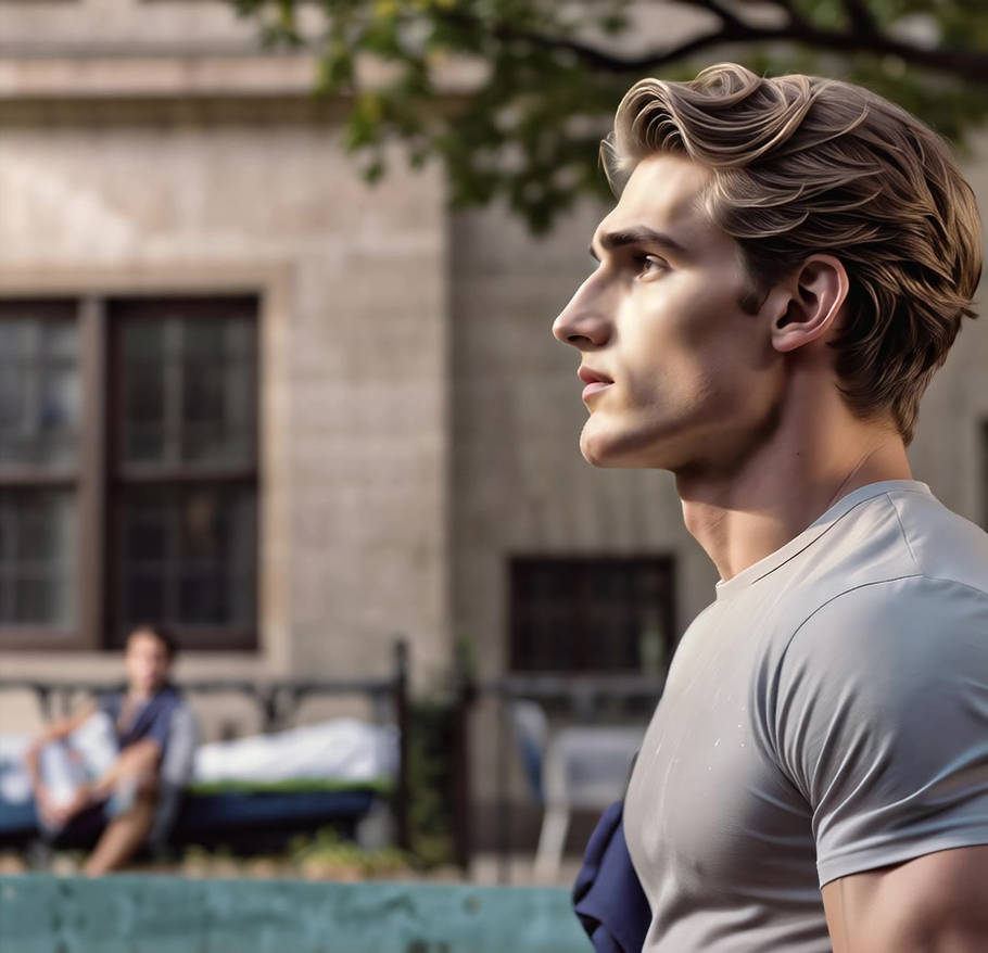 College Jock Walking by SparkingVIP on DeviantArt