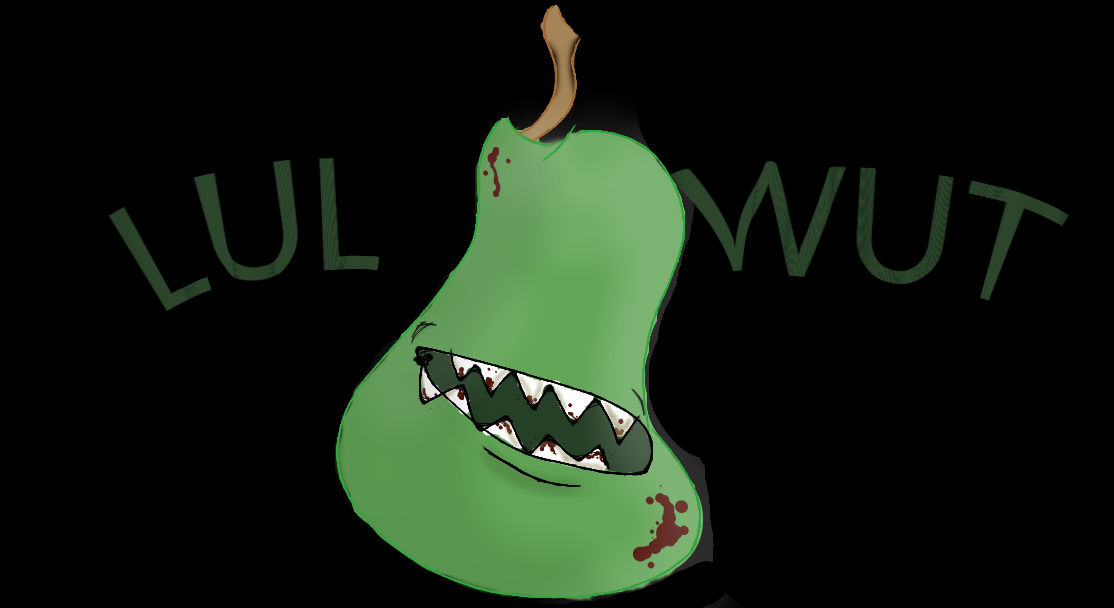 Slightly more ominous grinning pear. by ZaneTheApprentice on DeviantArt