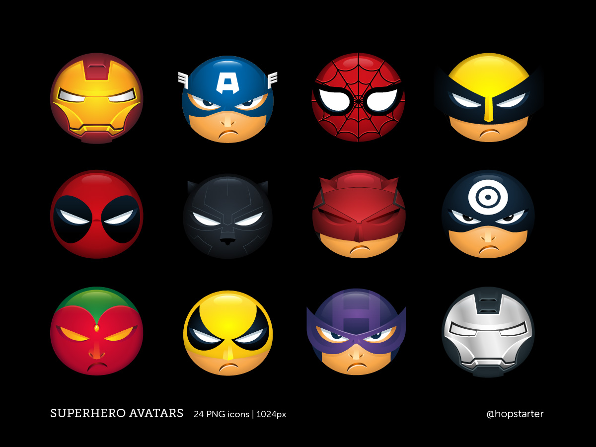 Superhero Avatars by hopstarter on DeviantArt