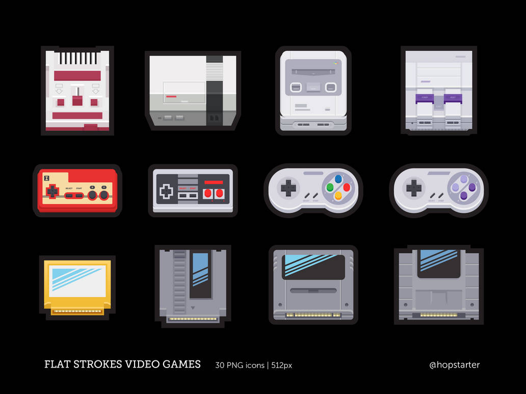 Flat Strokes Video Games by hopstarter on DeviantArt