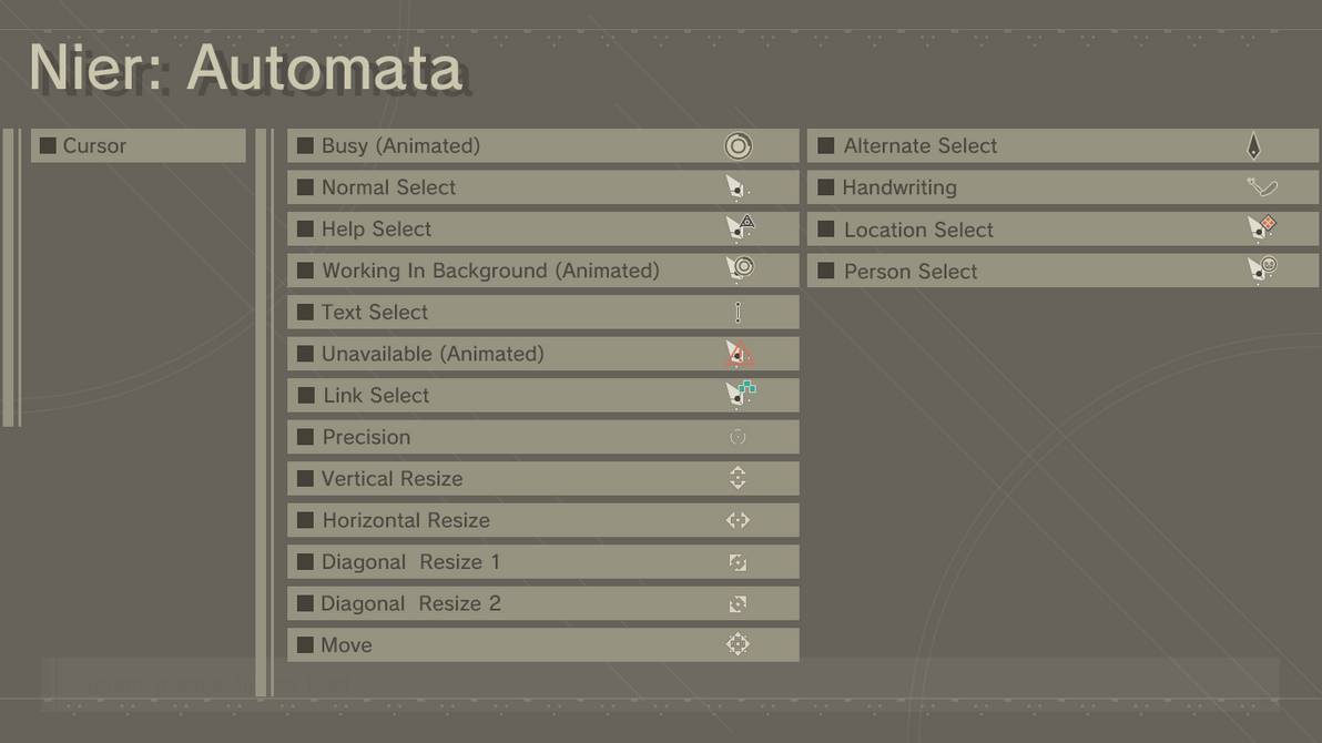 Nier Automata | Cursor by strellray on DeviantArt