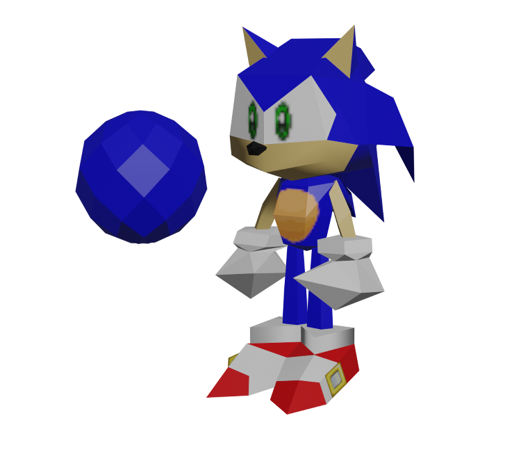 Sonic papercraft n64 style by jluxart on DeviantArt