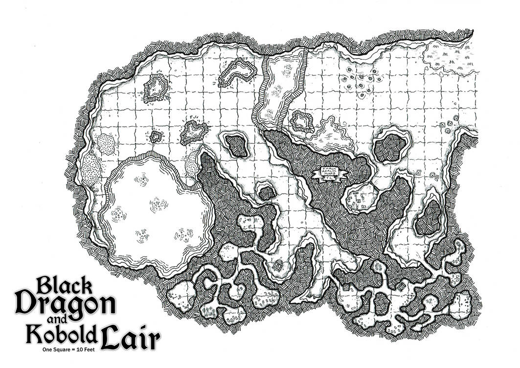 Black Dragon and Kobold Lair - Dark Realm Maps by DarkRealmMaps on ...