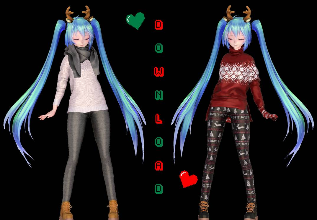 mmd Christmas DL by michiid on DeviantArt