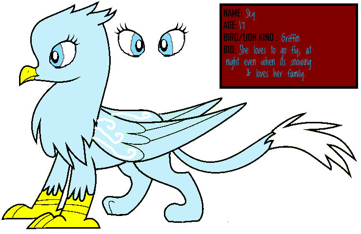 Sky the Griffin reference by MLPBalloonBash on DeviantArt