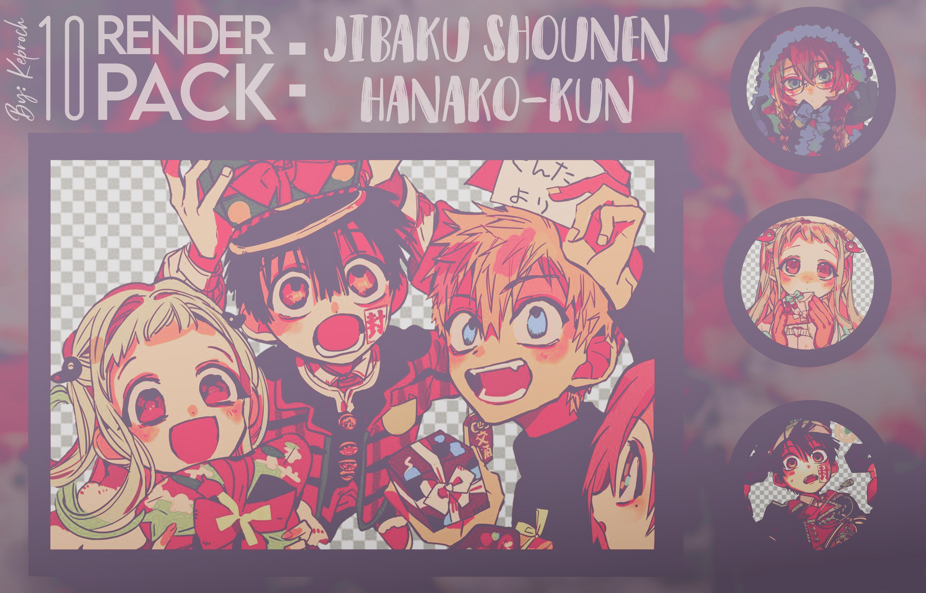 [Render Pack] Jibaku Shounen Hanako-kun | Keproch. by Keproch on DeviantArt