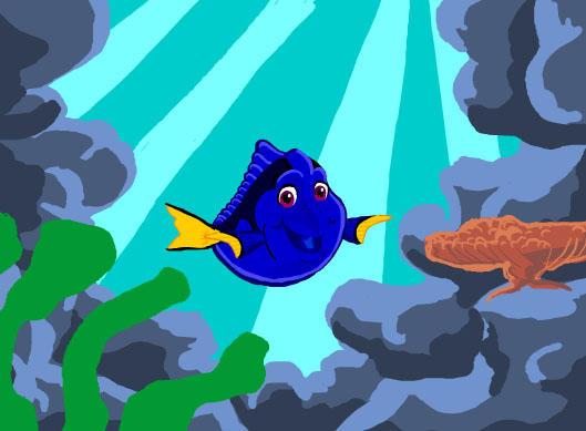 dory and the monster by pheonia on DeviantArt