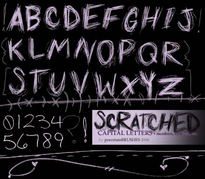 .:SCRATCHED letters,etc.:. by porcelainBRUSHES on DeviantArt