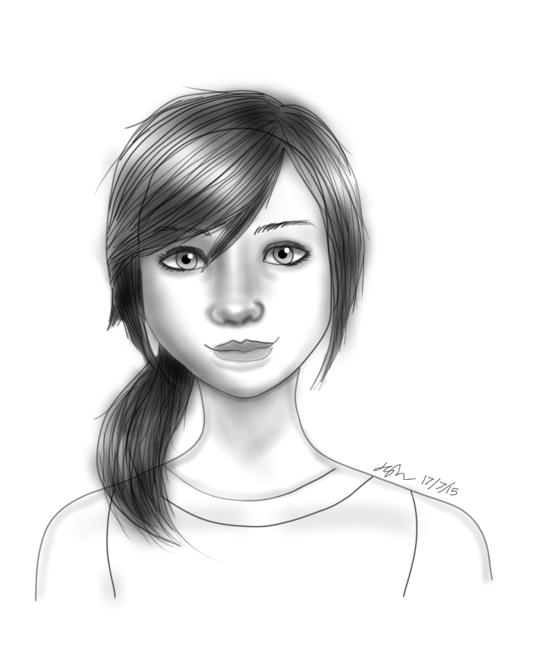 Drawing/Shading Practice (Female) by JCPencilz on DeviantArt