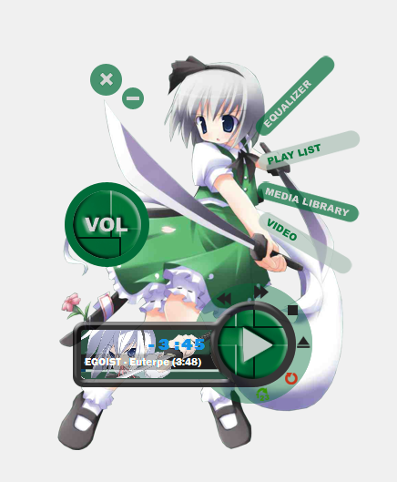 WinAmpSkin - Touhou - Youmu Konpaku by SleepyKingSheep on DeviantArt