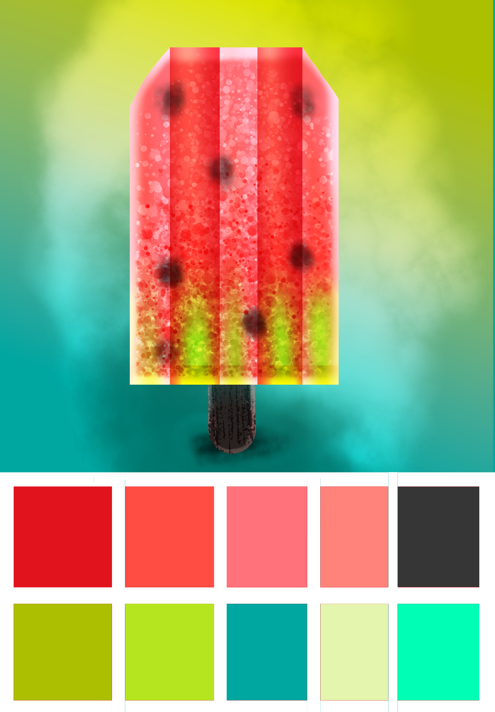 Watermelon color palettes for infinite painter by kipziart on DeviantArt