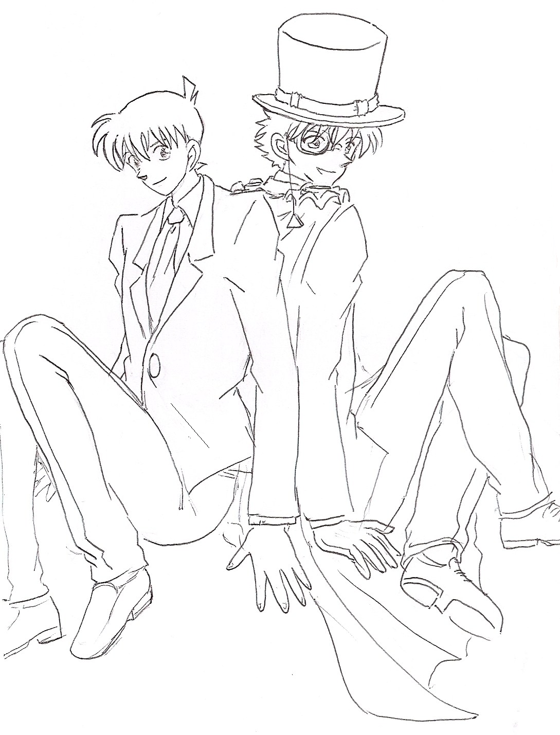 Shinichi and Kid by dancingslinky on DeviantArt
