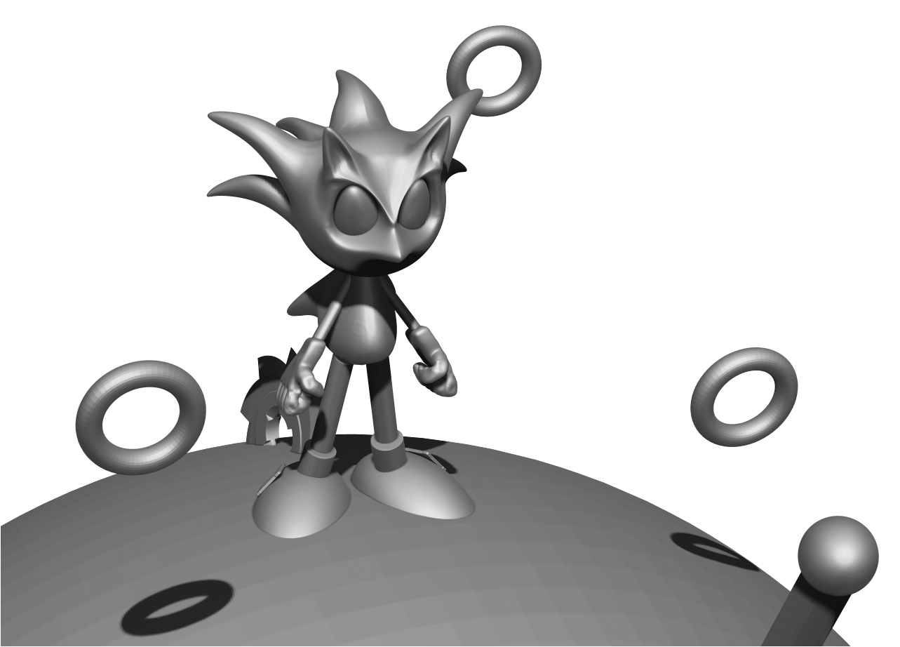 Sonic Front View - Close Up by ChaosSonic2013 on DeviantArt