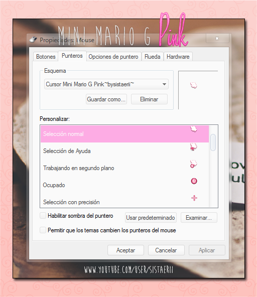 Cursor Mini Mario G Pink~bysistaerii by sistaerii on DeviantArt
