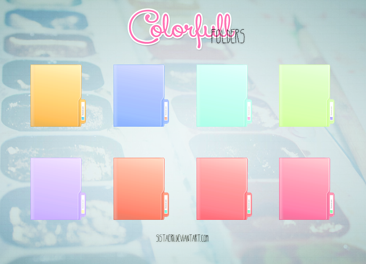 Colorfull Folders~bySistaerii by sistaerii on DeviantArt