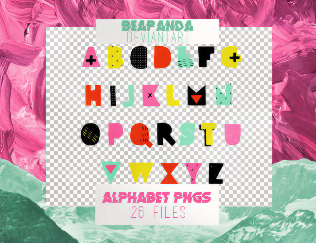 Renders 018 // Alphabet Pngs by xBEAPANDA on DeviantArt
