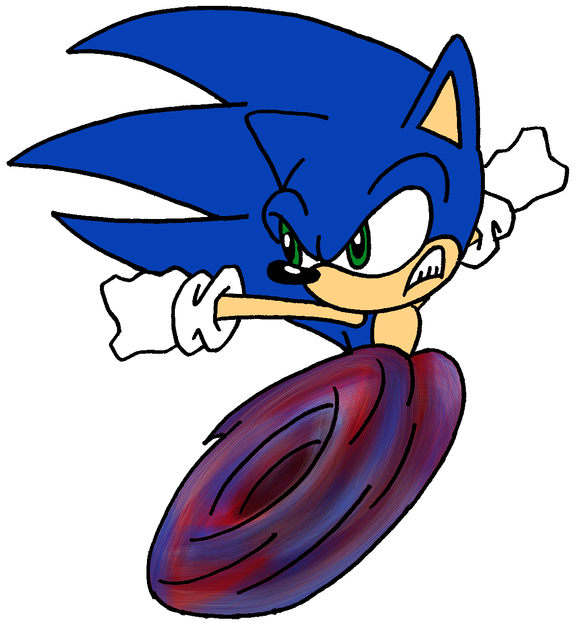 Sonic Running Fast Animation