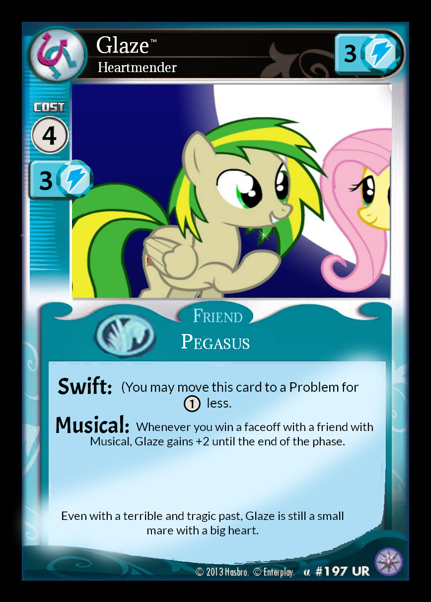 MLP CCG OC Cards: Glaze/WoodenToaster by Mathew-Swift-VA on DeviantArt