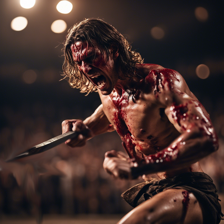 Captured soldier is cut up by a skilled gladiator by Hal1254 on DeviantArt