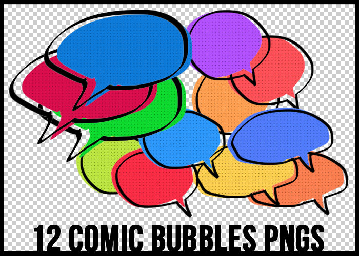 12 Comic Bubbles PNGs by Nreckless on DeviantArt