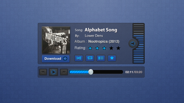 Free Mediaplayer UI .PSD by YesIMaDesigner on DeviantArt