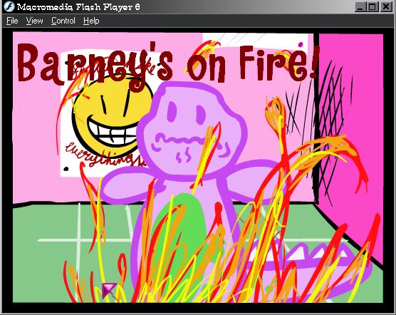 Barney's on Fire by The-Evil-Page on DeviantArt