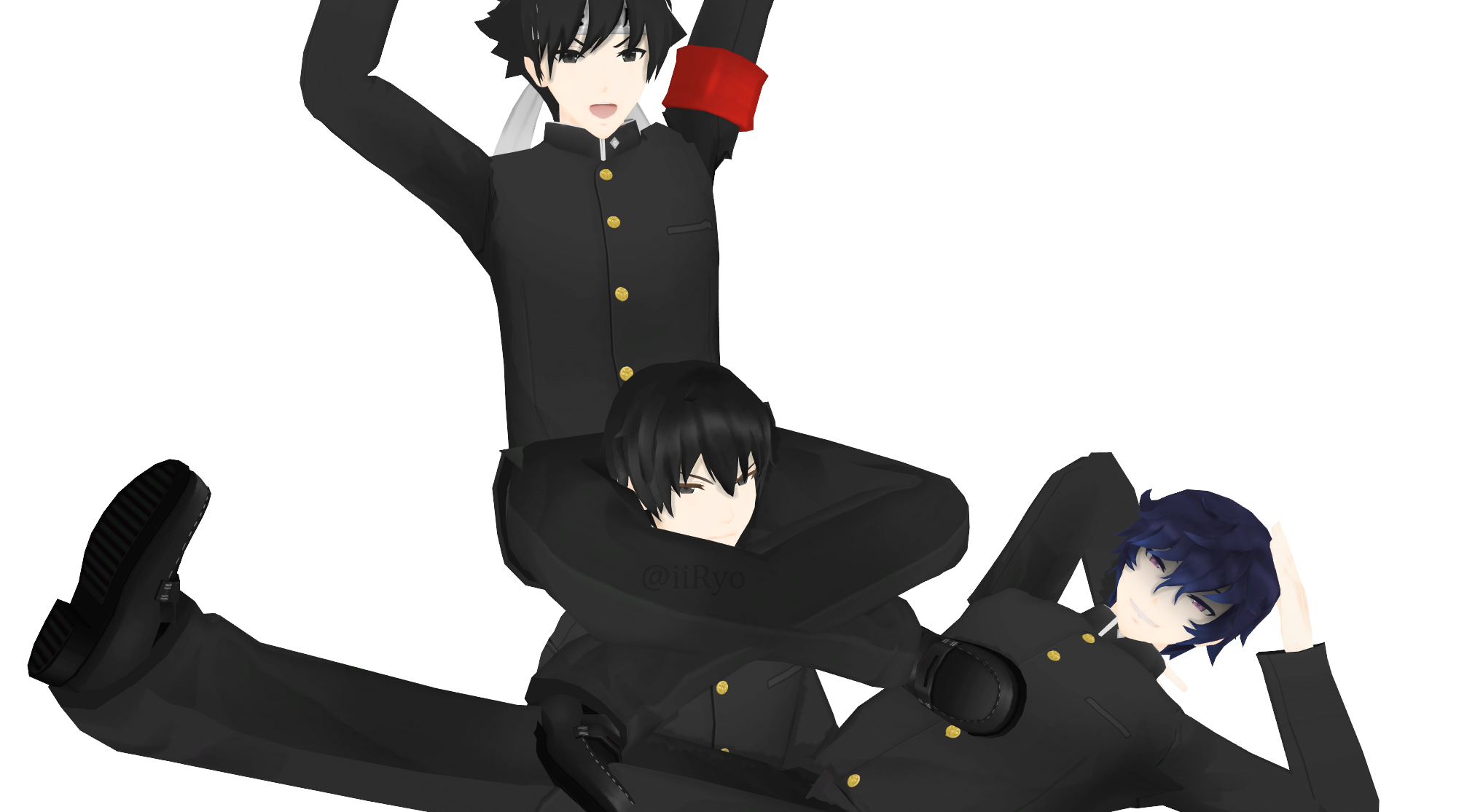 [MMD] bois [Squad Pose #2] DL by iiRyo on DeviantArt