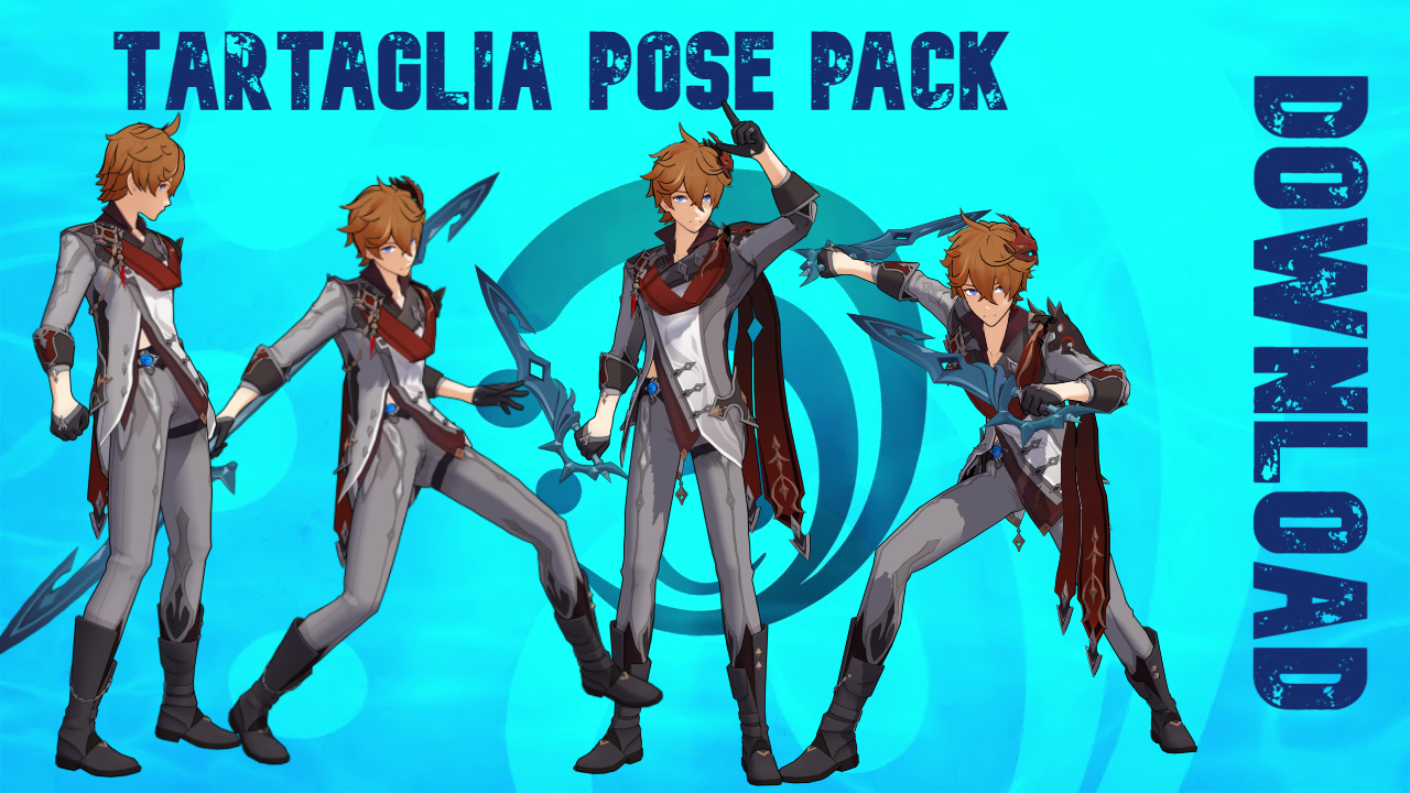 Genshin Impact Tartaglia/Childe Pose pack by BokuuSAN on DeviantArt