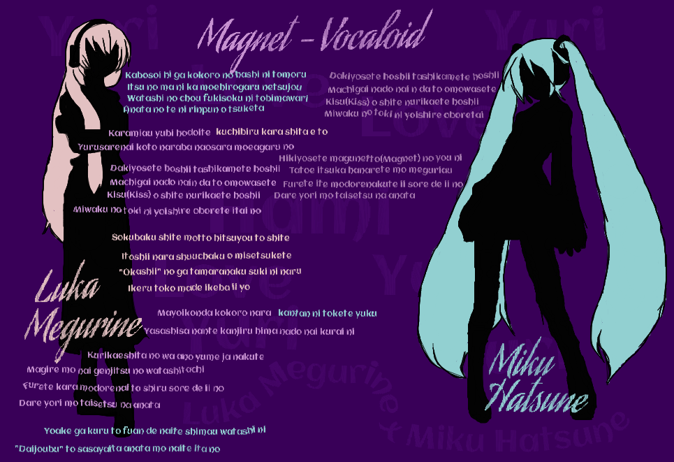 Magnet - Luka Megurine x Miku Hatsune (Vocaloid) by hyogetsu-sama on ...