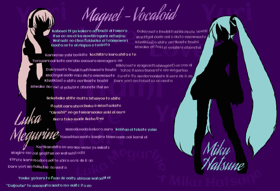 Magnet - Luka Megurine x Miku Hatsune (Vocaloid) by hyogetsu-sama on ...