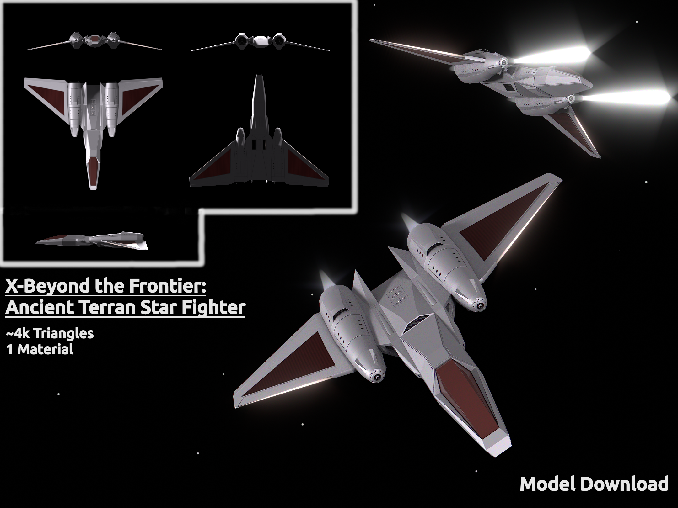 X-Beyond the Frontier: Ancient Terran Fighter by dinofreack on DeviantArt