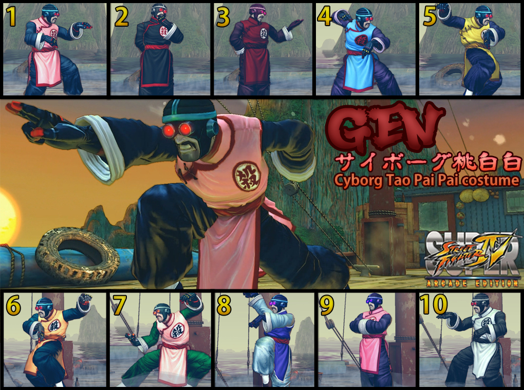 SSF4AE GEN Cyborg Tao Pai Pai costume MOD by dsFOREST on DeviantArt